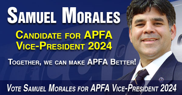 Vote Samuel Morales for APFA National President 2024!